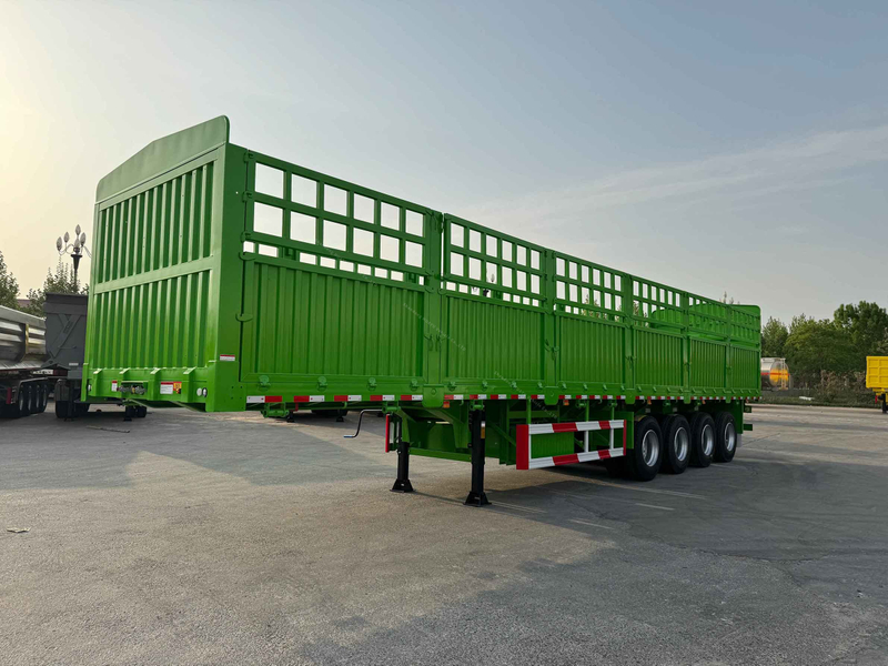 4 Axles 80Ton Fence Cargo Trailer from China manufacturer - HUAYU