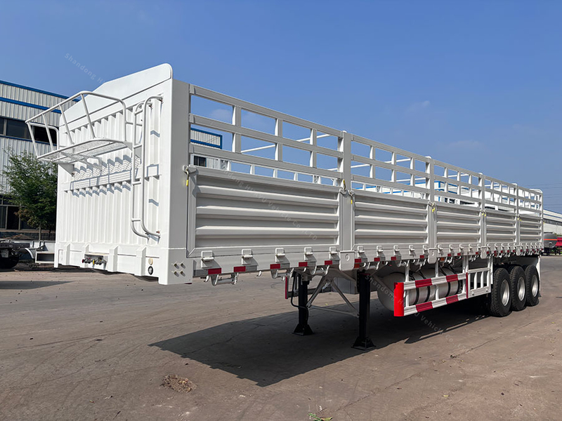 3 Axle 12.5m 60 Ton Fence Semi Trailer from China manufacturer - HUAYU