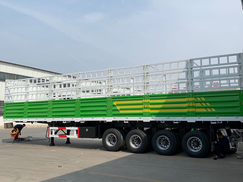 4 Axles Air Suspension Fence Cargo Trailer For Sale from China ...